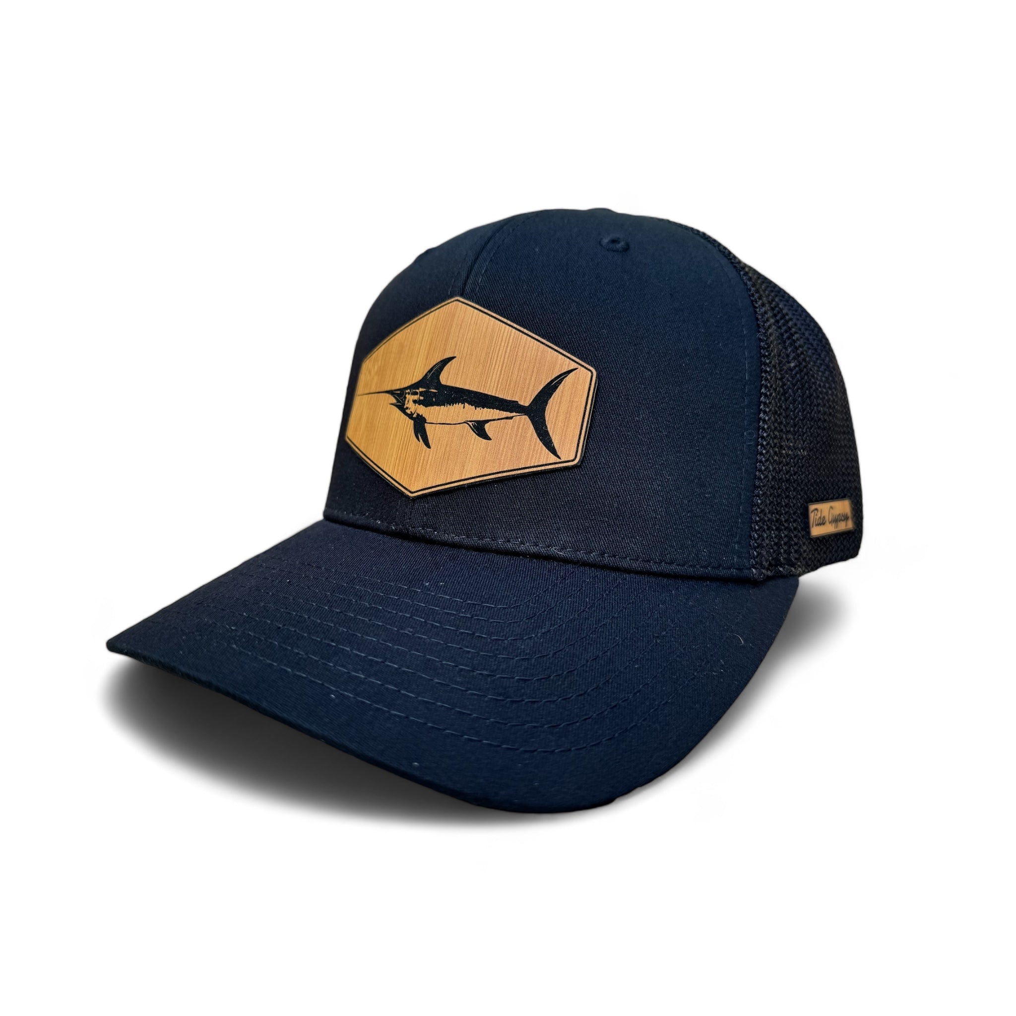 Black Snapback with Swordfish Patch - Bamboo – Tide Gypsy